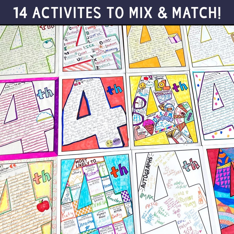 Last Week of School Activity - 4th Grade End of Year Memory Book ...