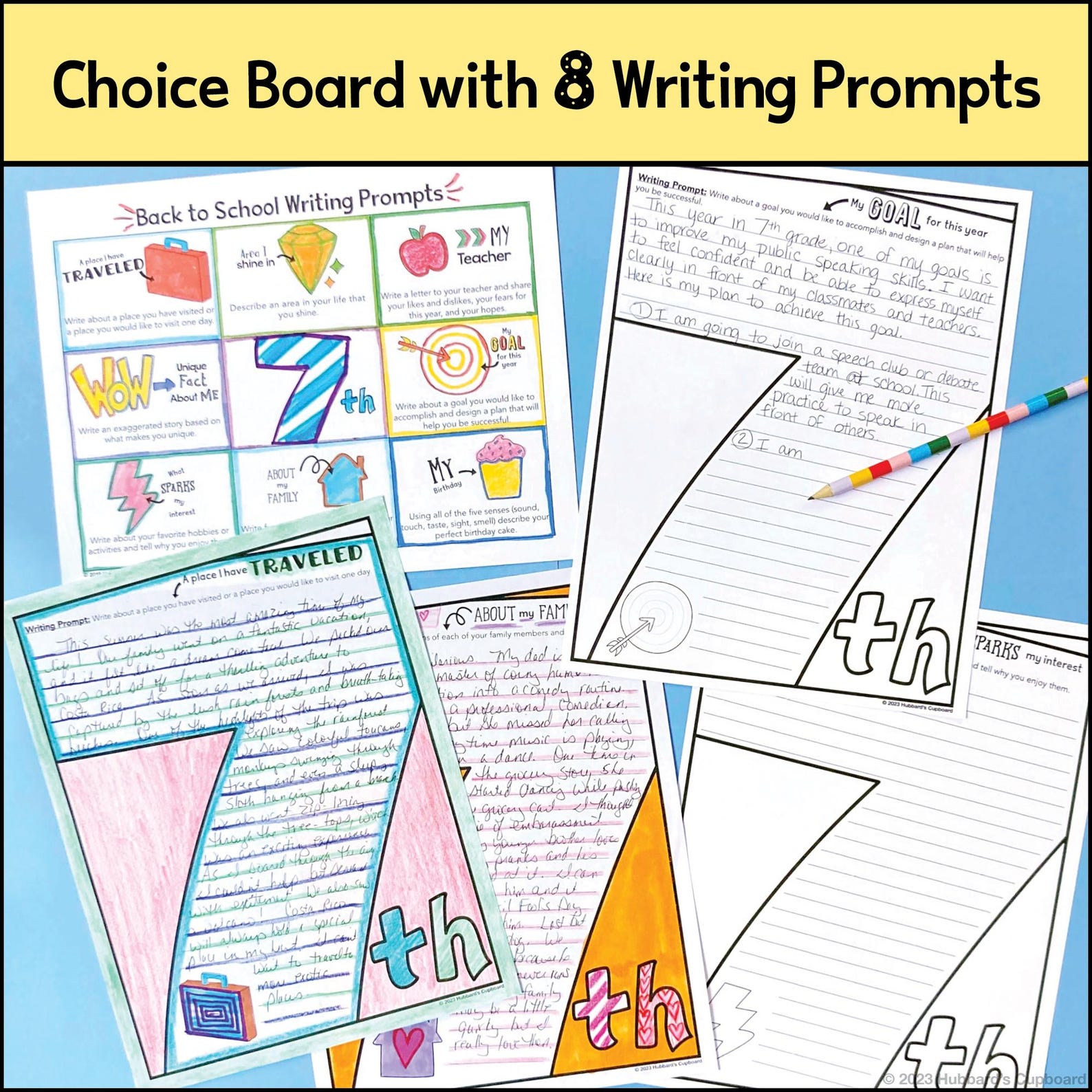 Back to School Activities - BTS Bulletin Board - 7th Grade All About Me ...