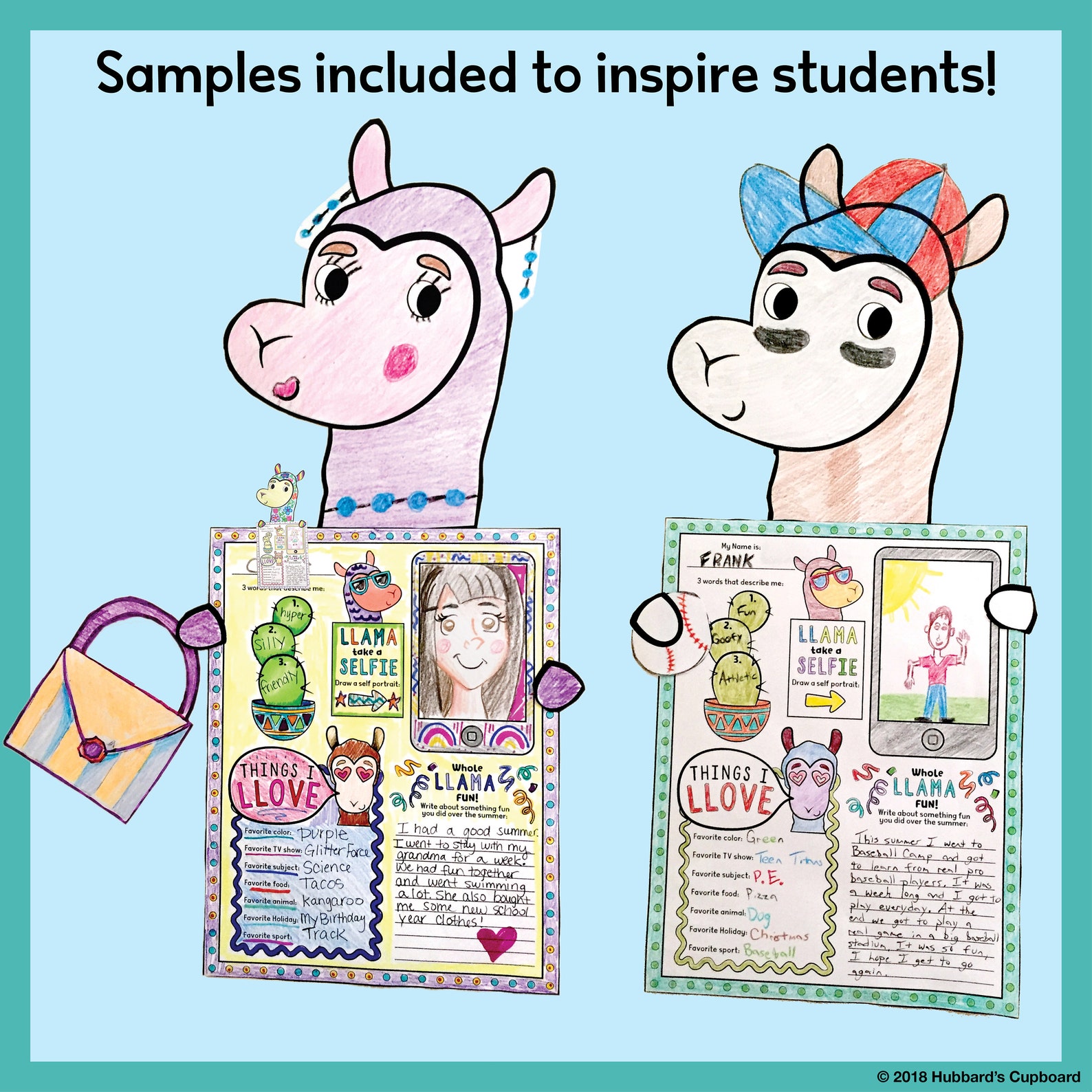 Llama All About Me Worksheet, & Poster - Back to School Activities ...