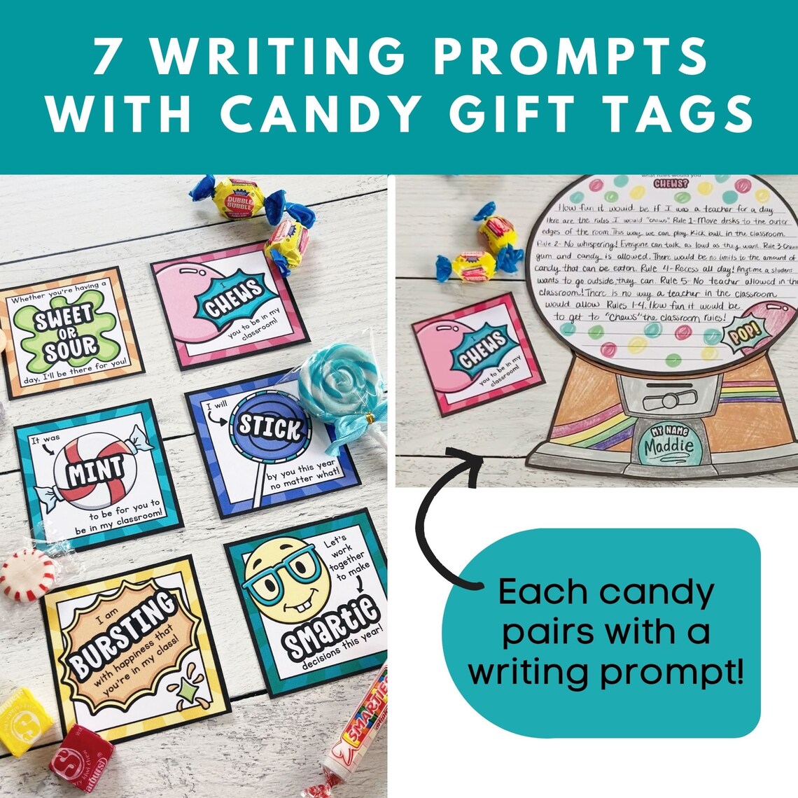 All About Me Gumball Candy, Worksheet, Poster, & Book - Welcome Back to ...