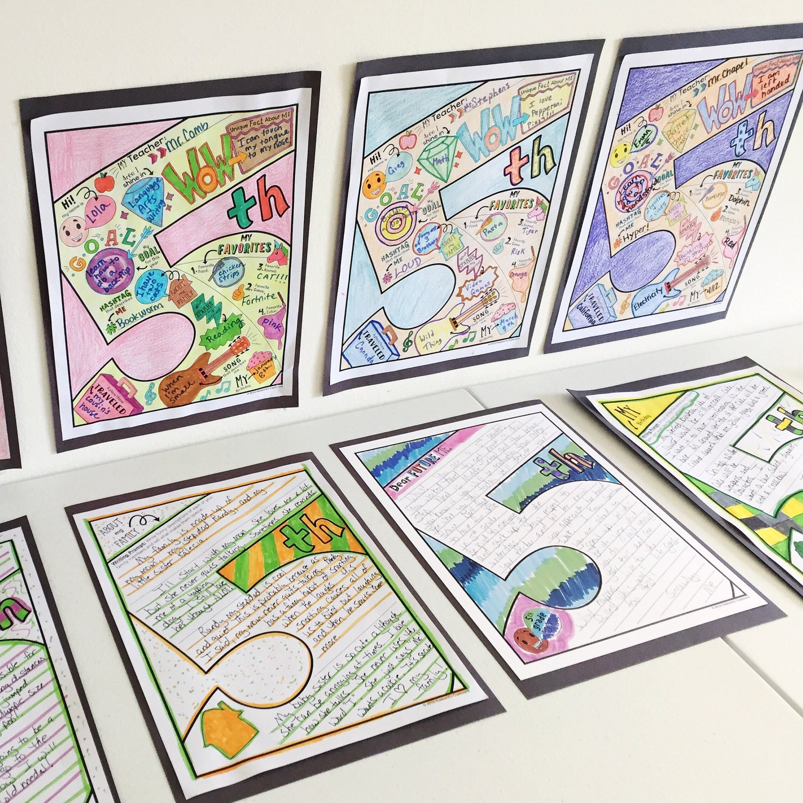 Back to School Activities - BTS Bulletin Board - 5th Grade All About Me ...
