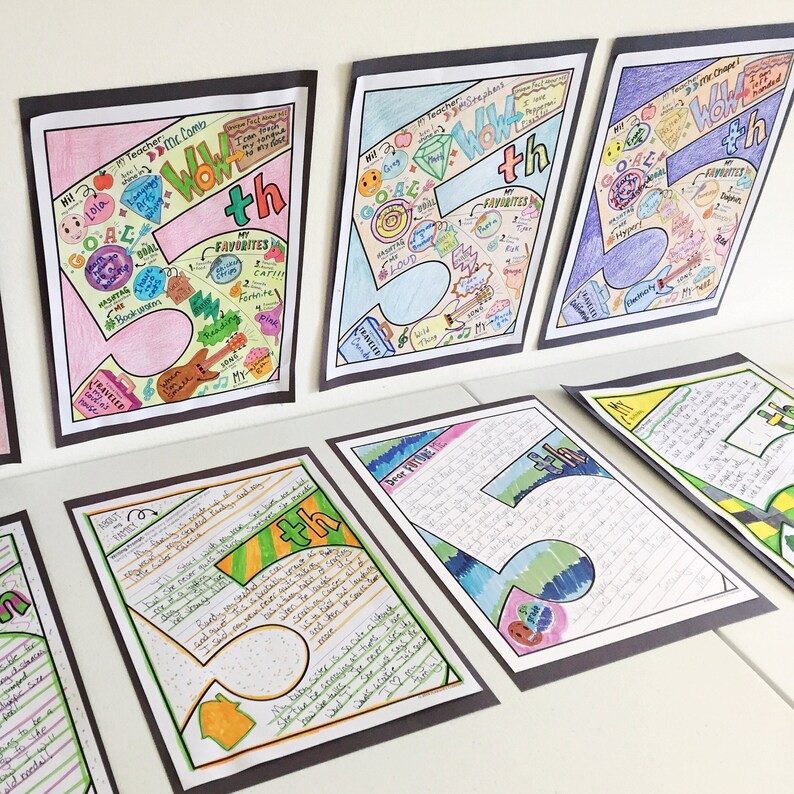 Back to School Activities - BTS Bulletin Board - 5th Grade All About Me ...