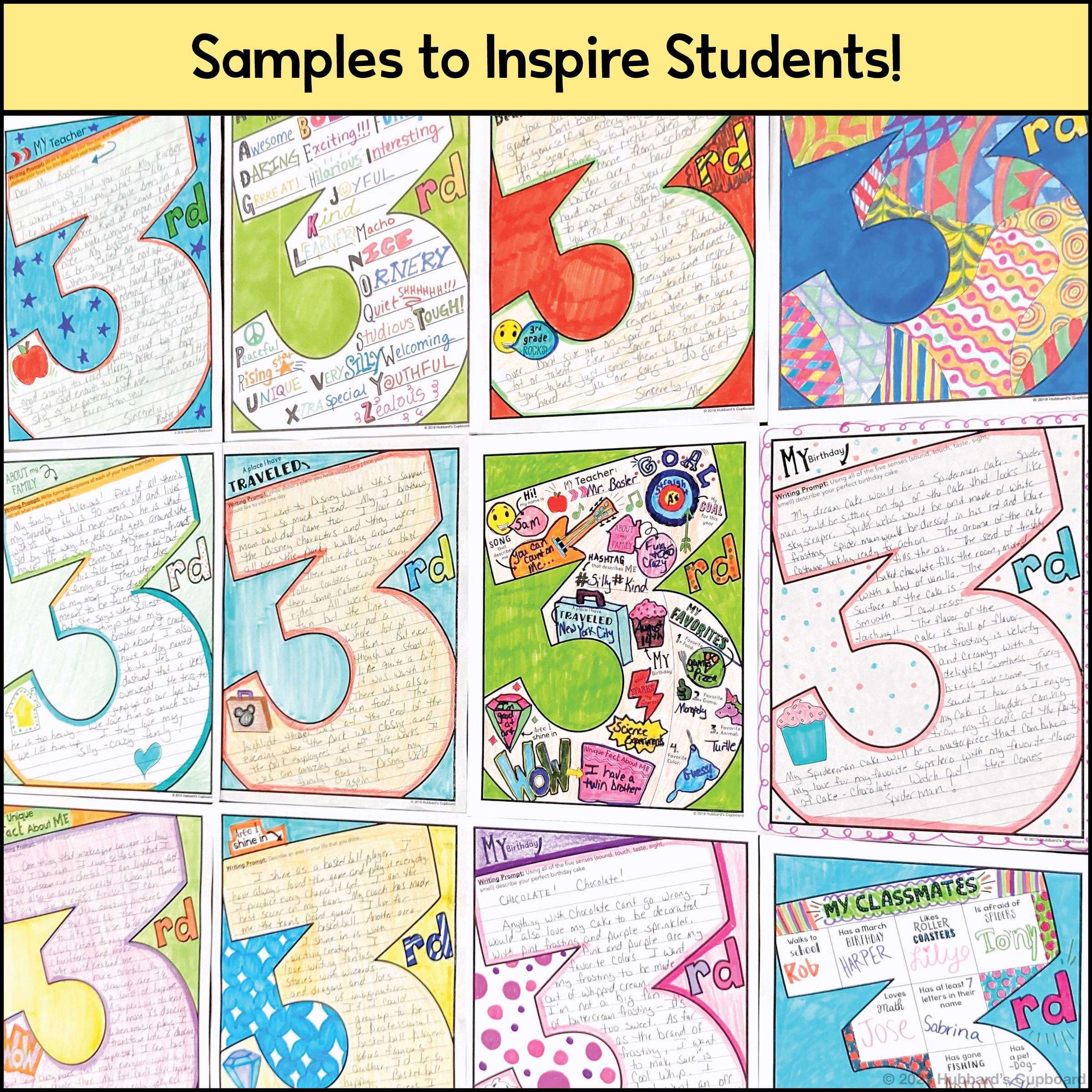 Back to School Activities - BTS Bulletin Board - 3rd Grade All About Me ...