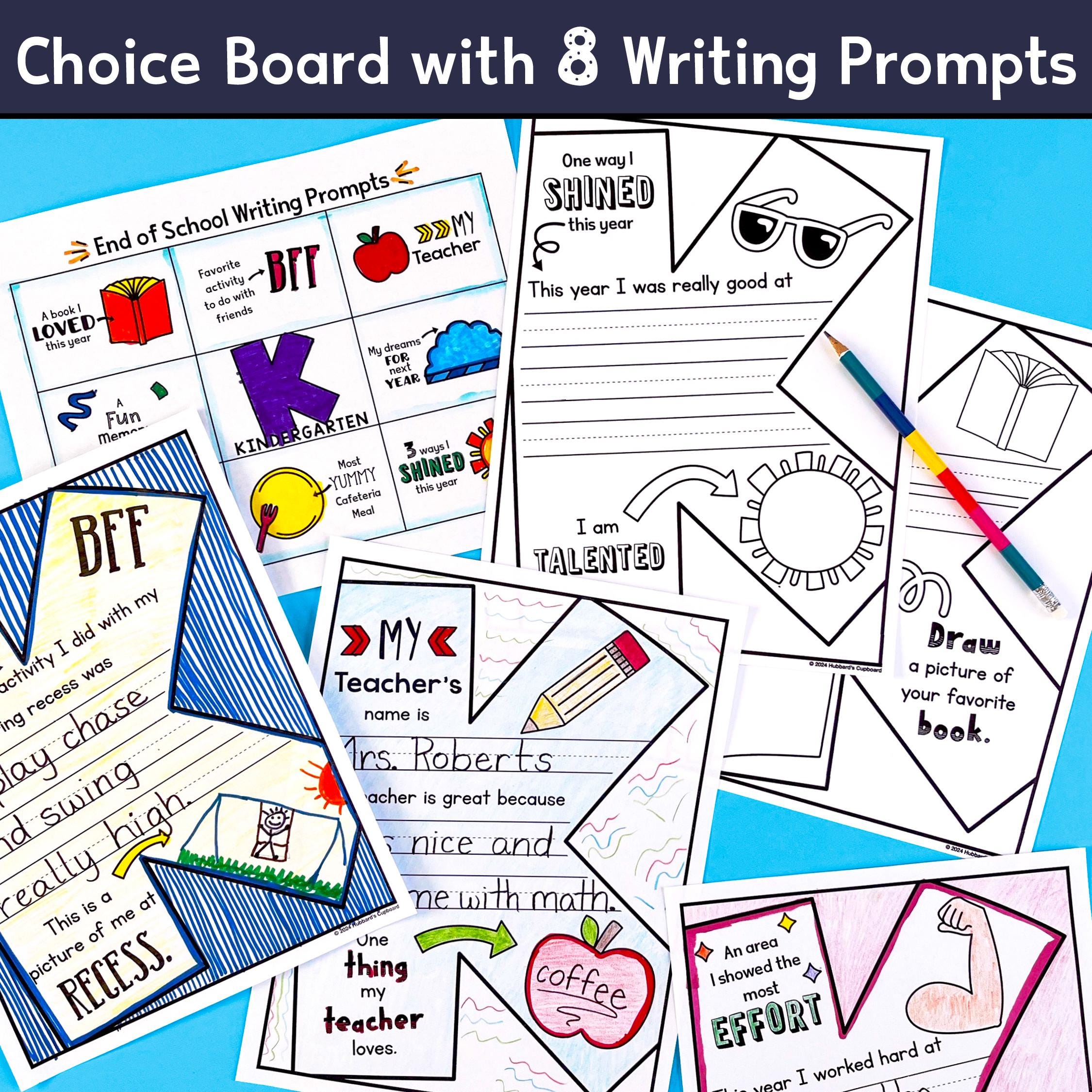 Kindergarten End of Year Memory Book - Last Week or Day of School ...