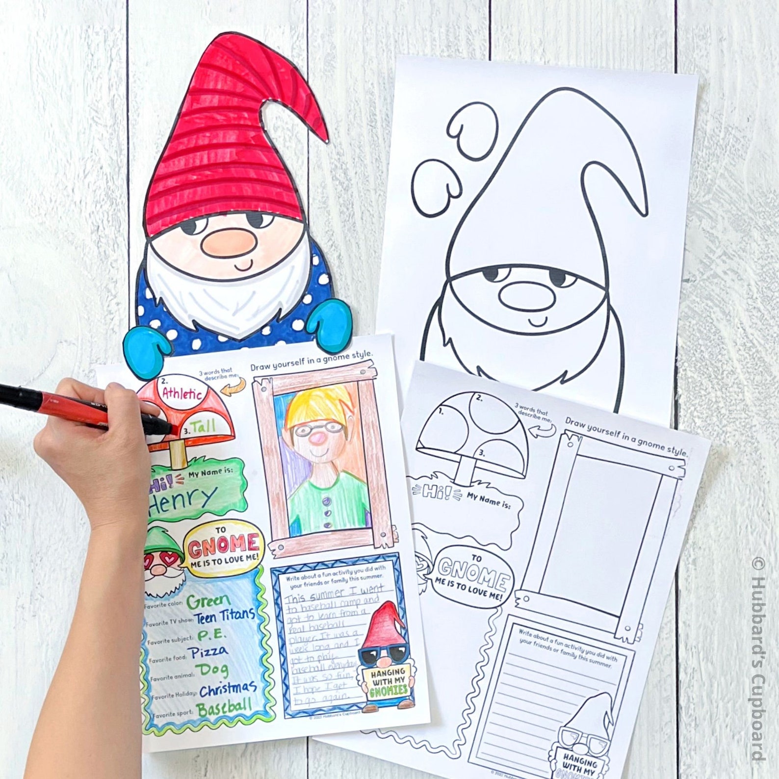 Gnome All About Me Worksheet, & Poster - Back to School Activities ...