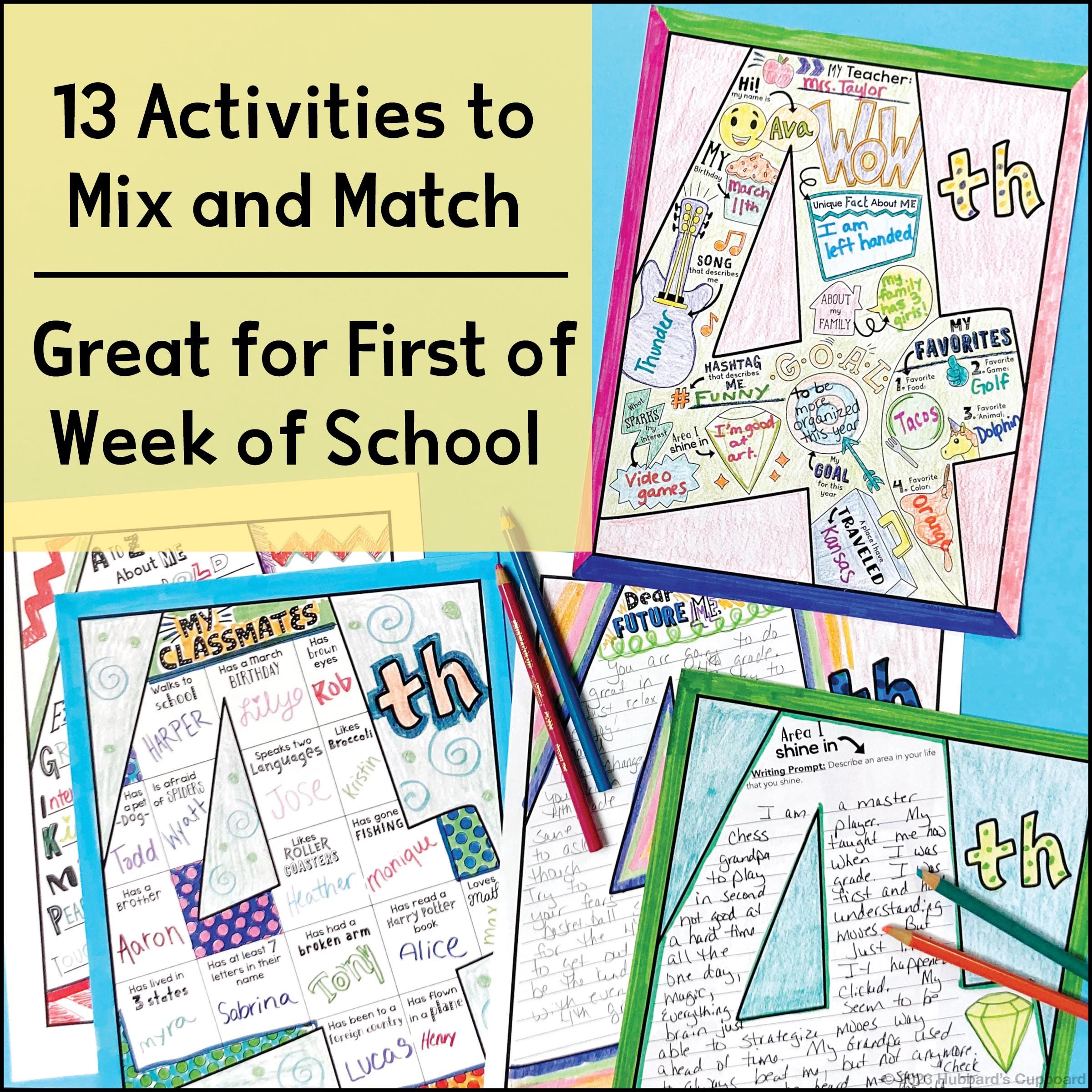 Back to School Activities - BTS Bulletin Board - 4th Grade All About Me ...