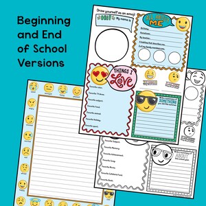 Emoji All About Me Worksheet, & Poster - Back to School Activities ...