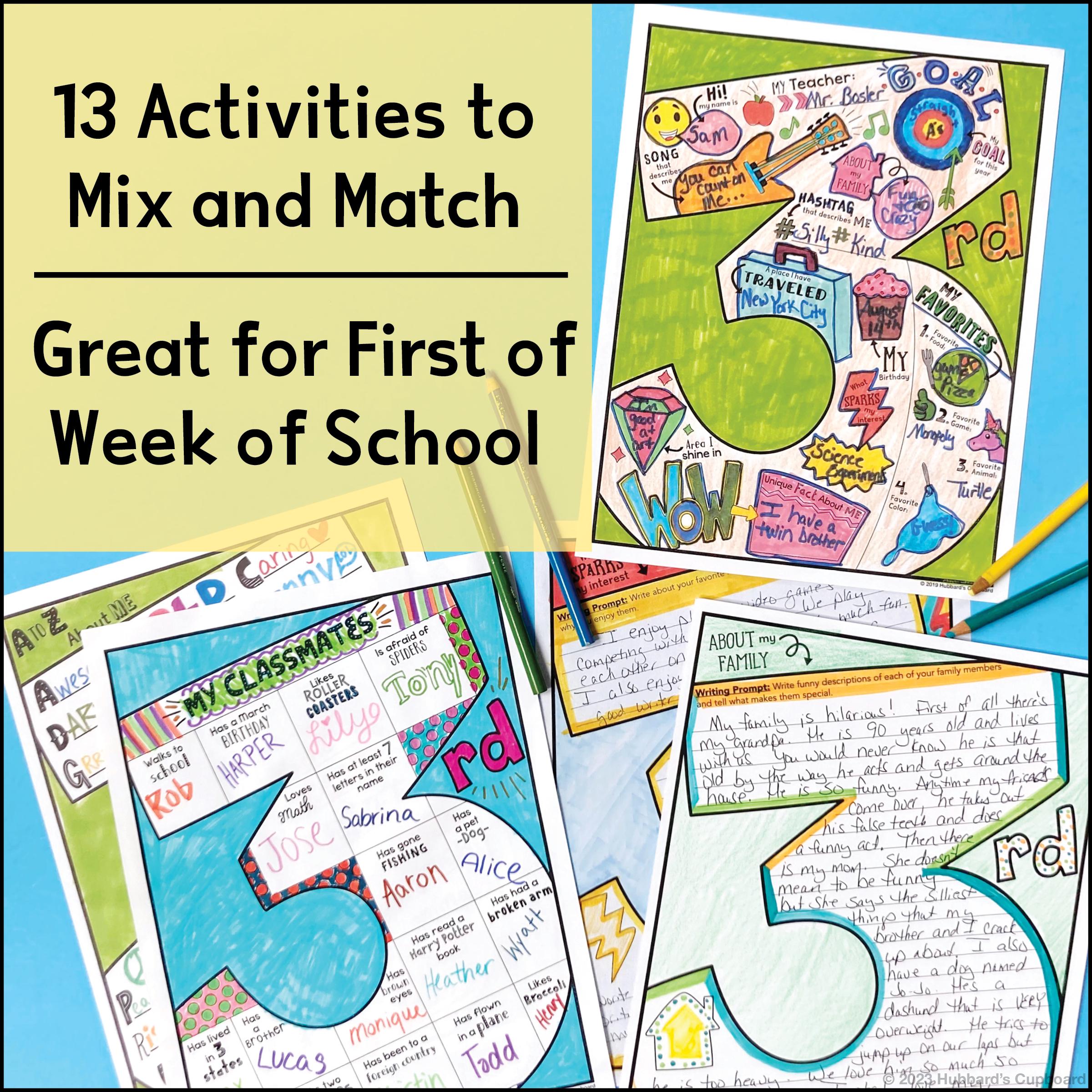 Back to School Activities - BTS Bulletin Board - 3rd Grade All About Me ...