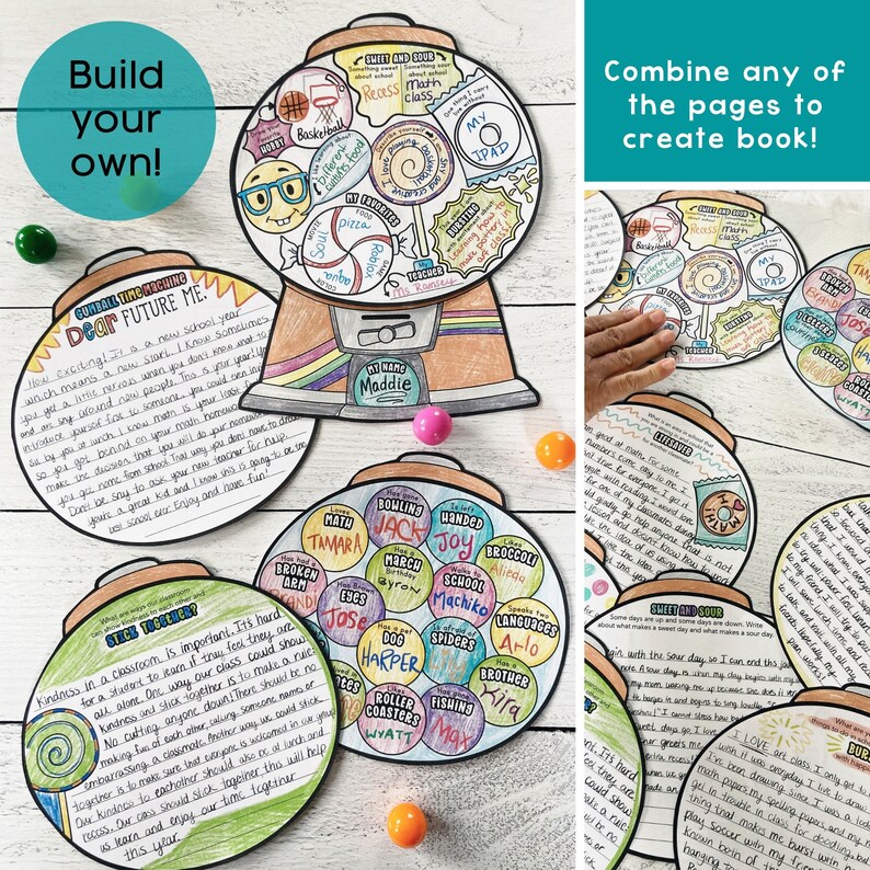 All About Me Gumball Candy, Worksheet, Poster, & Book - Welcome Back to ...
