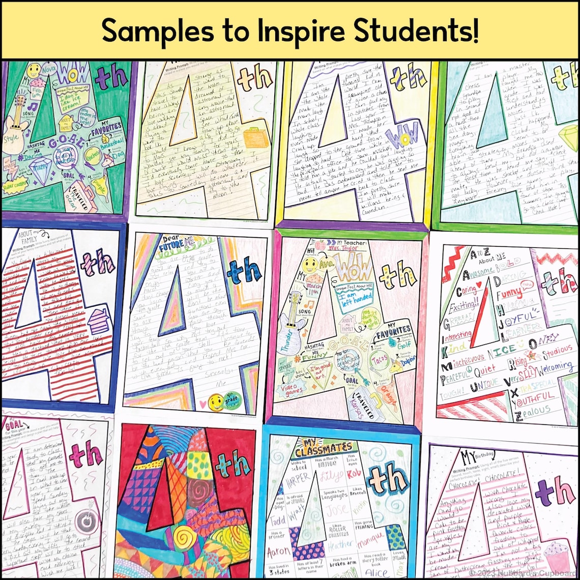 Back to School Activities - BTS Bulletin Board - 4th Grade All About Me ...