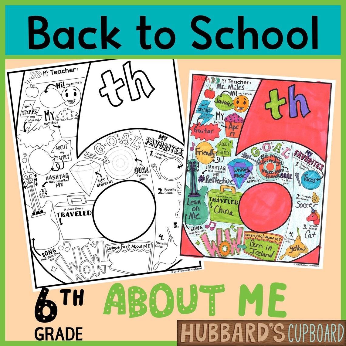 Back to School Activities BTS Bulletin Board 6th Grade All - Etsy