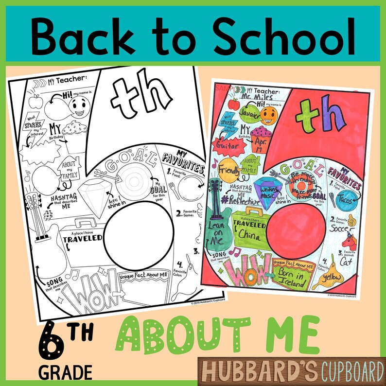 Back to School Activities BTS Bulletin Board 6th Grade All - Etsy