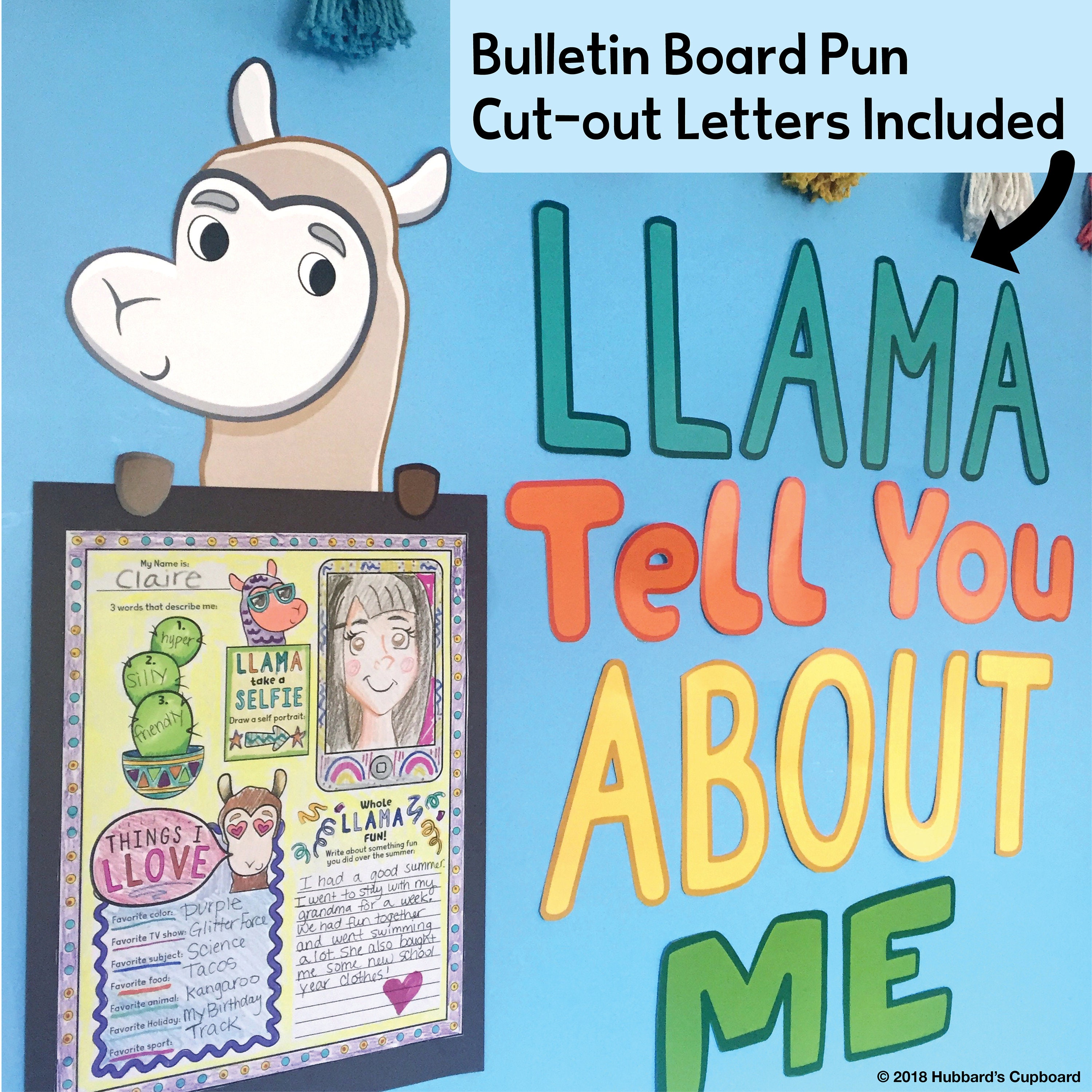 Llama All About Me Worksheet, & Poster - Back to School Activities ...
