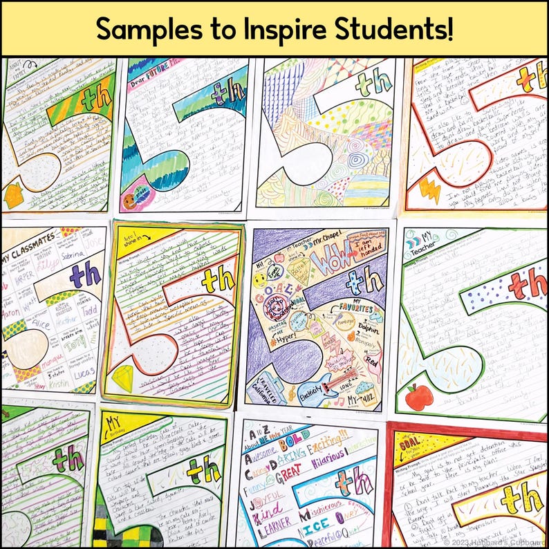 Back to School Activities - BTS Bulletin Board - 5th Grade All About Me ...