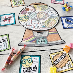 All About Me Gumball Candy, Worksheet, Poster, & Book - Welcome Back to ...