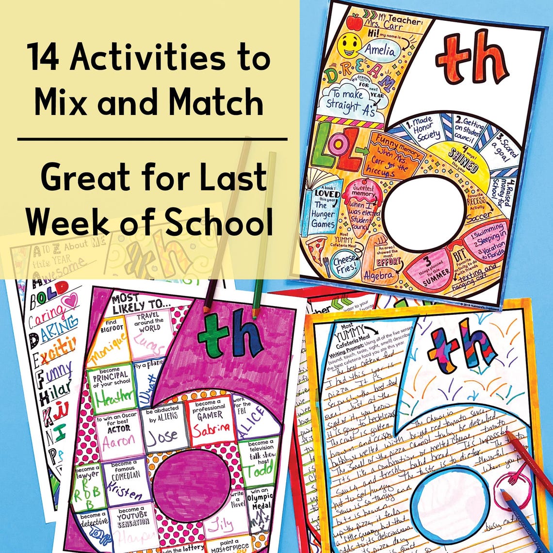 Fun End of Year Reflection Activity - Middle School - 6th Grade Memory ...