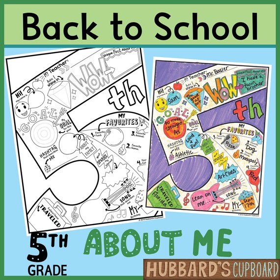 Back to School Activities BTS Bulletin Board 5th Grade All - Etsy