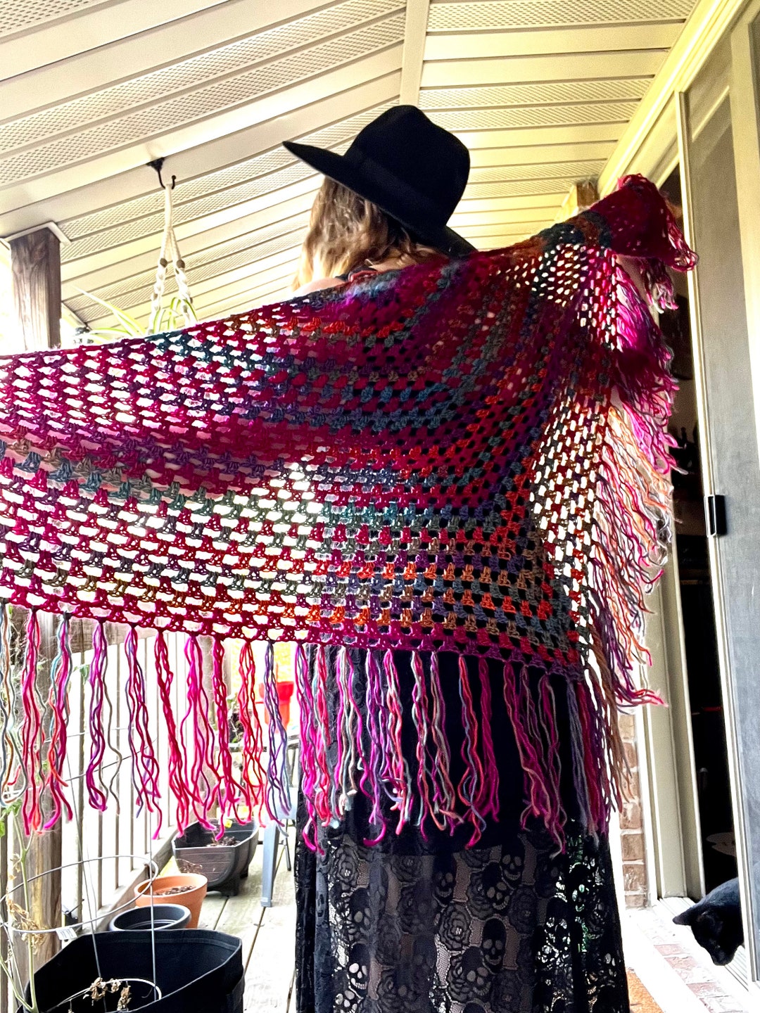 Rainbow Shawl - Etsy