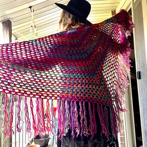 Rainbow Shawl - Etsy