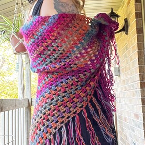Rainbow Shawl - Etsy