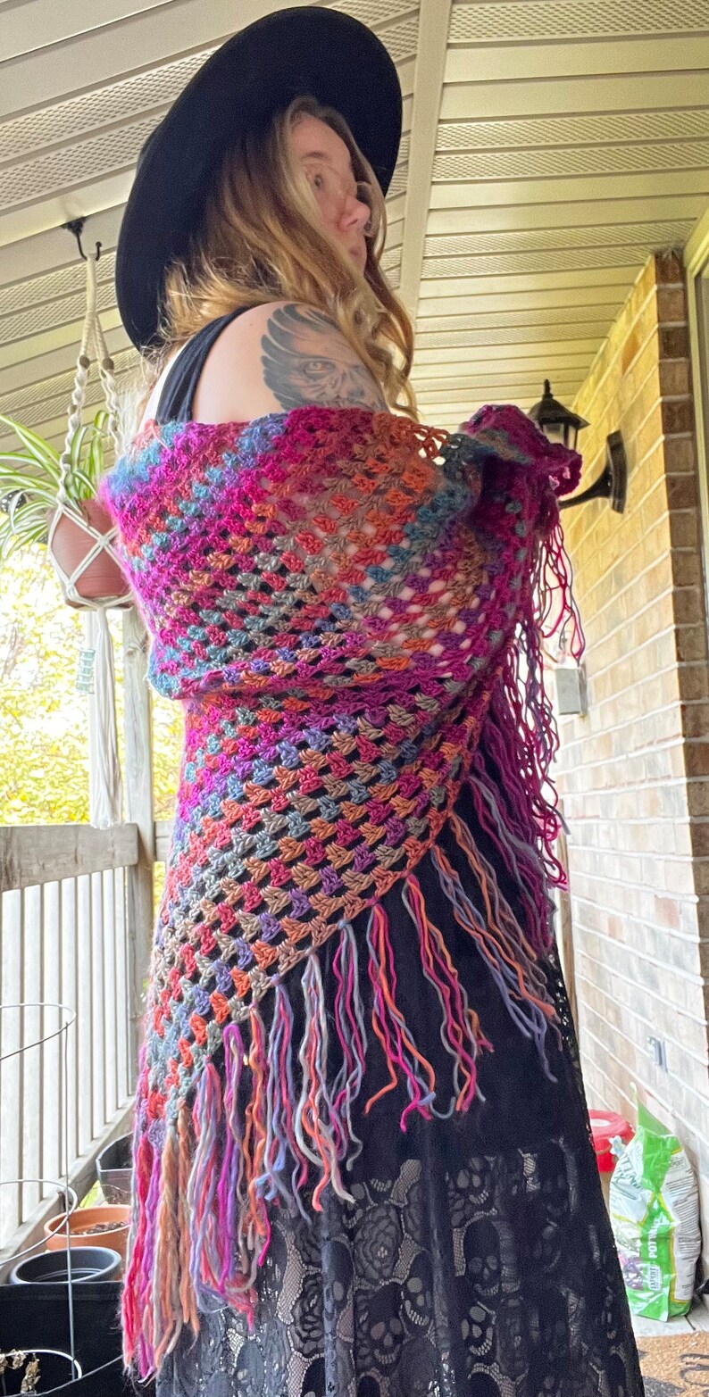 Rainbow Shawl - Etsy