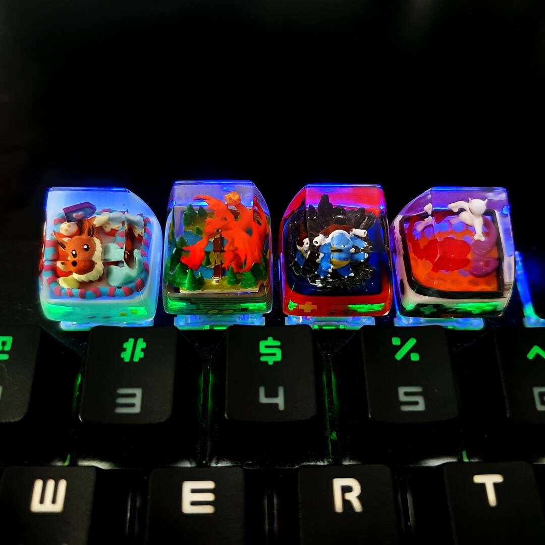 Pokemon Resin Keycaps Handmade Charizard Mewtwo Blastoise - Etsy