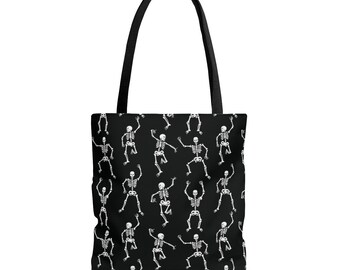 Skeleton Tote Bag. Skeleton Bag. Skull Tote Bag. Halloween - Etsy UK