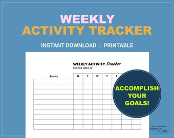 Printable Habit Tracker Monthly Activity Tracking Track - Etsy
