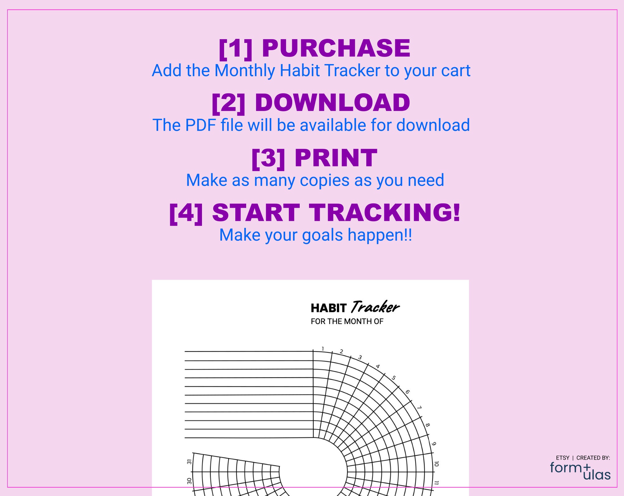 Printable Habit Tracker, Monthly Activity Tracking, Track Routines ...