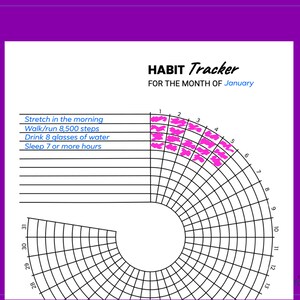 Printable Habit Tracker, Monthly Activity Tracking, Track Routines ...