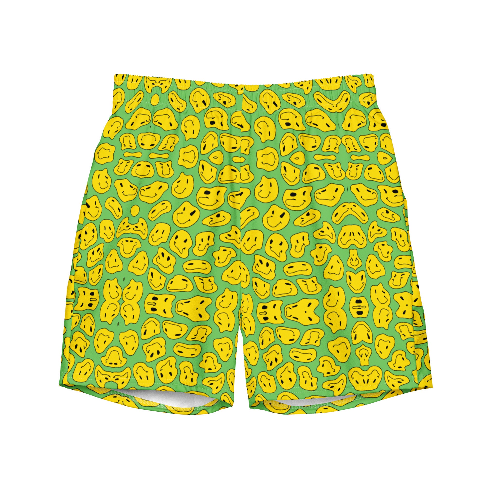 Eco-friendly Recyclable Raver Smiley Melted Men's Swim Shorts - Etsy