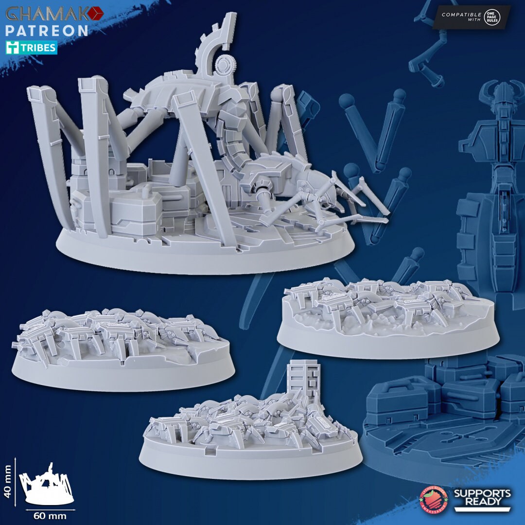 Necro Creeping Wraith and Wraitlings Set 4 Mini Robots Undying Warriors ...