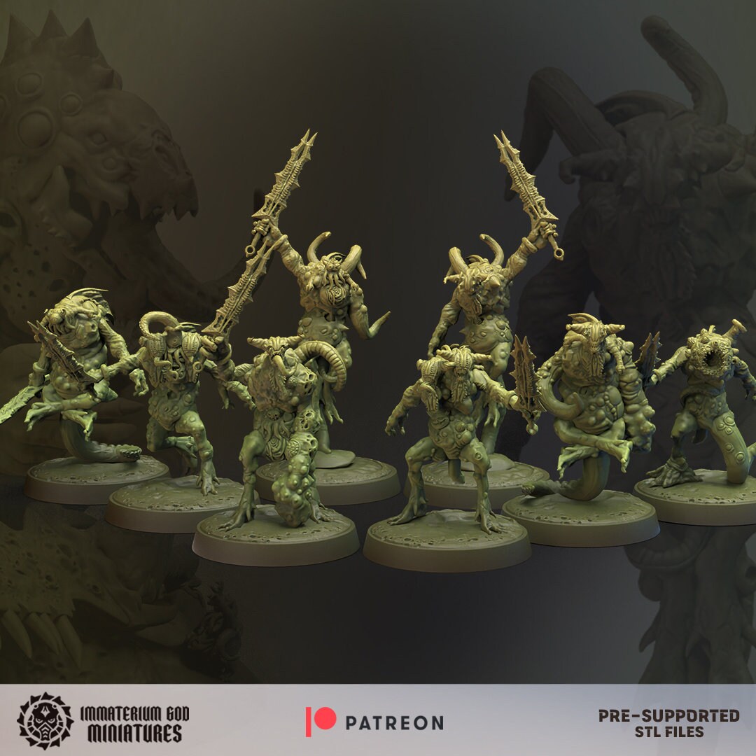 Demons Decay 8 Miniatures Blind Horrors Pestilence Chaos Space Warriors ...