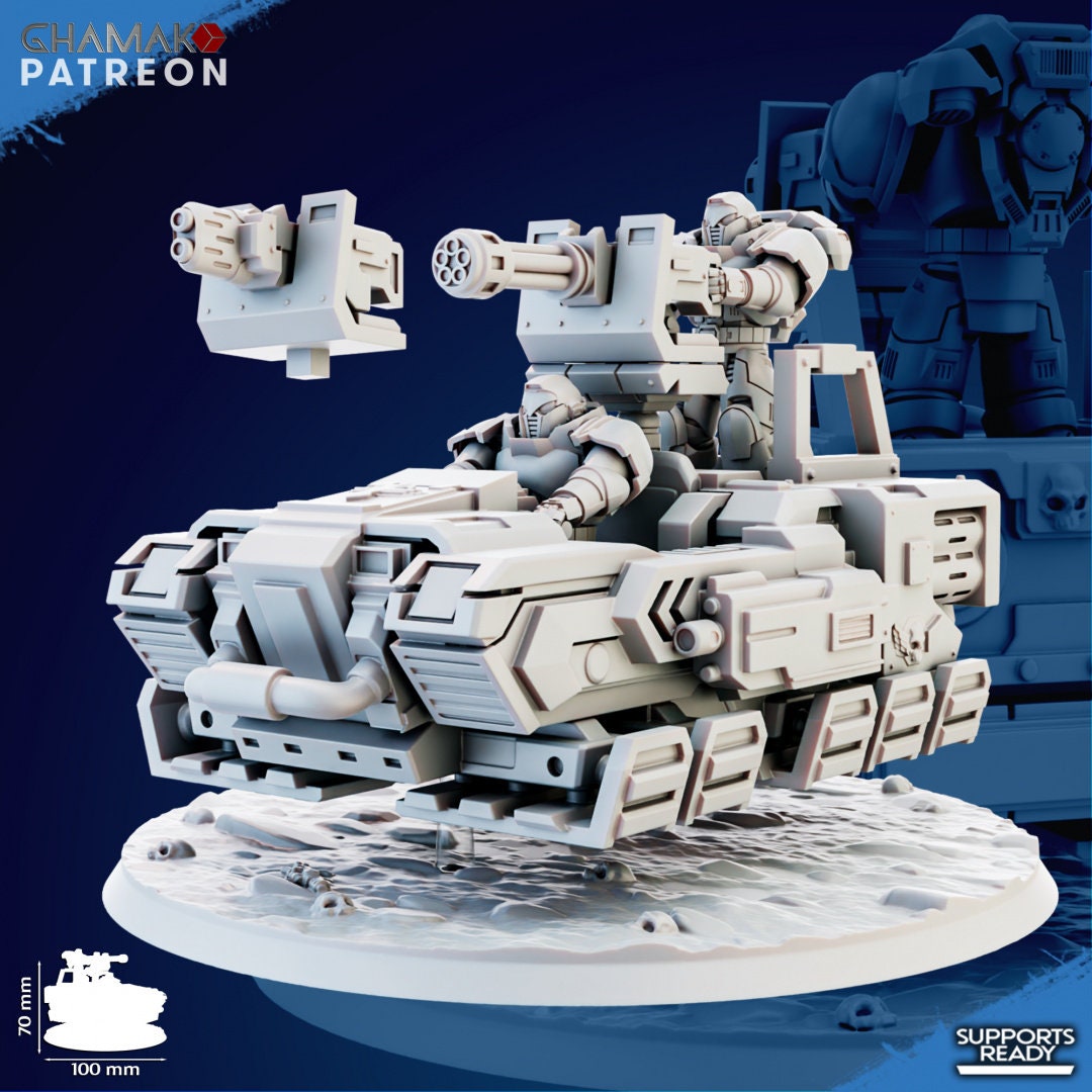 Armored Explorer ATV Flying Sci-fi Vehicle modular Parts 3D Miniature ...