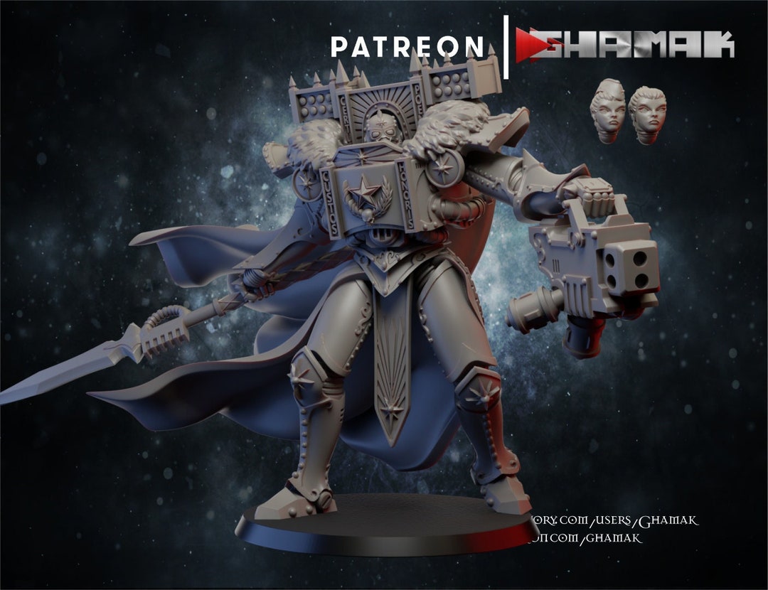 Red Sister Champion Warrior 3D Miniature - Etsy