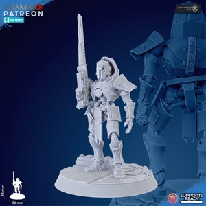 Necro Snipers Undead 10 Modular Minis, 32mm Bases Robots Undying ...