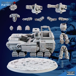 Armored Explorer ATV Flying Sci-fi Vehicle modular Parts 3D Miniature ...