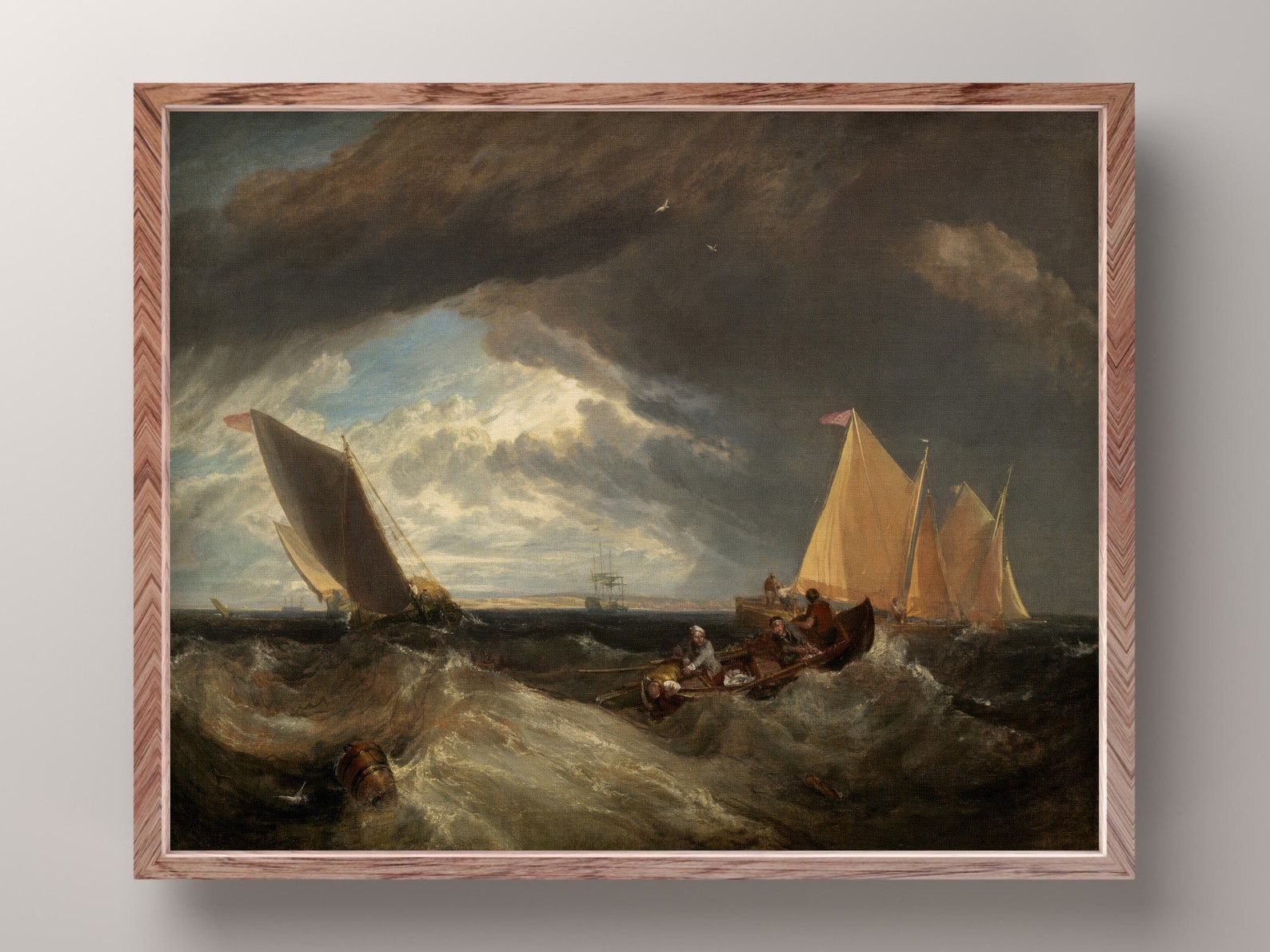 Stormy Sea With Big Waves Artwork, Ships at Sea by Joseph Mallord ...