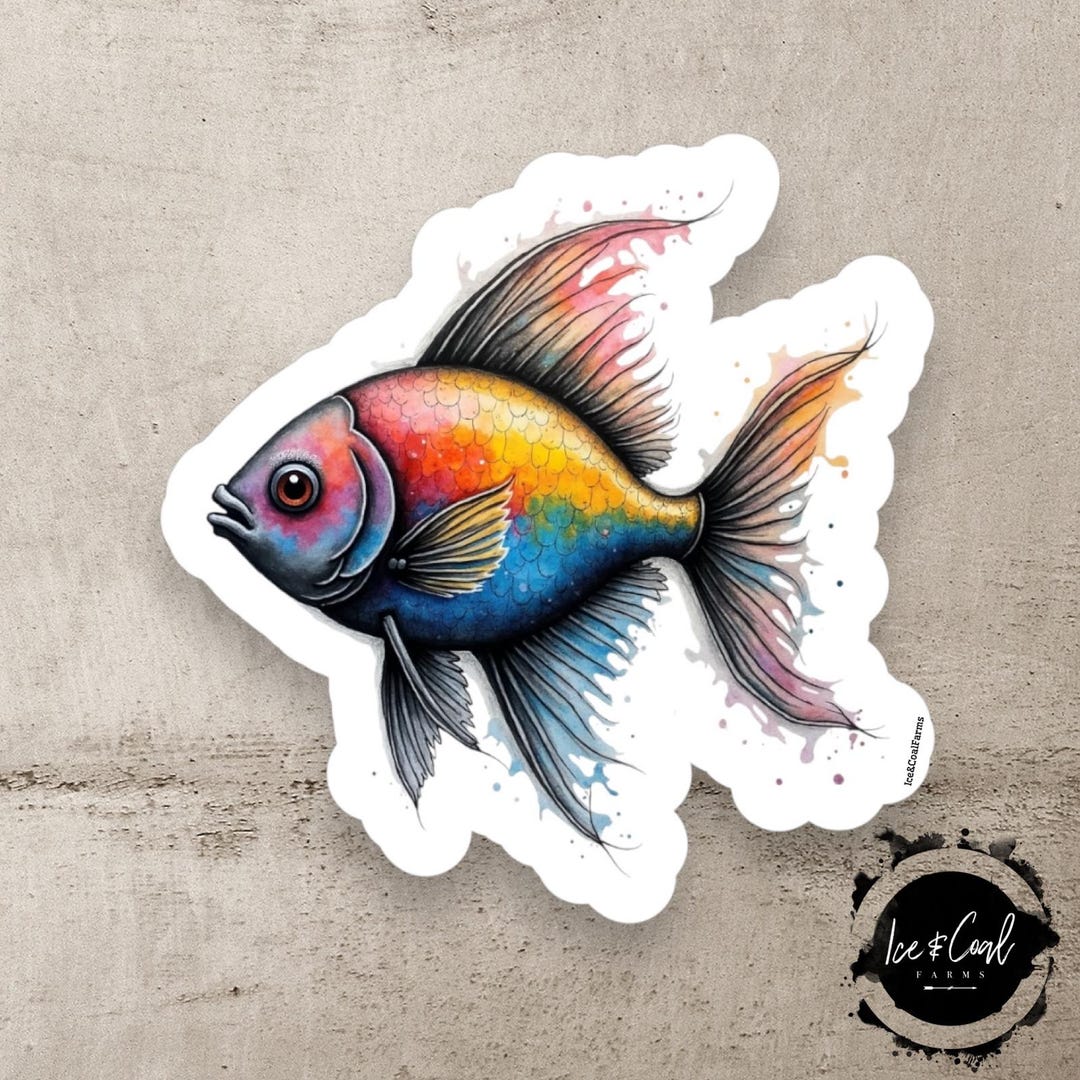 Fish Sticker - Positivity - Rainbow - Free Ship on Bulk Orders! One Day ...