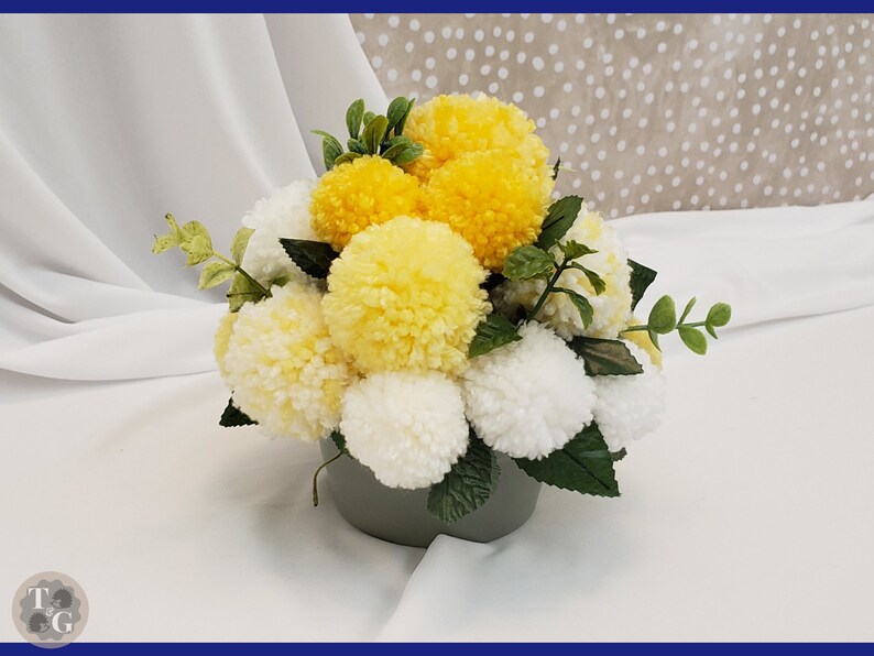 Butter Yellow Flower Arrangement | Spring Decor | Yellow White Décor ...