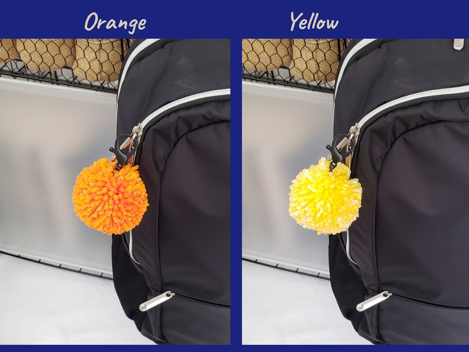 Pom-pom Zipper Pull | Backpack Accessory | Pom-pom Keychain | Party ...