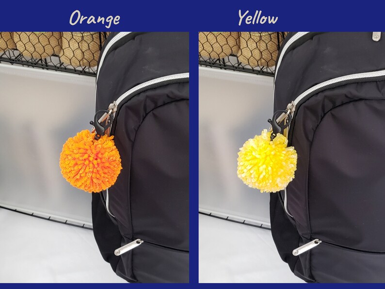 Pom-pom Zipper Pull | Backpack Accessory | Pom-pom Keychain | Party ...