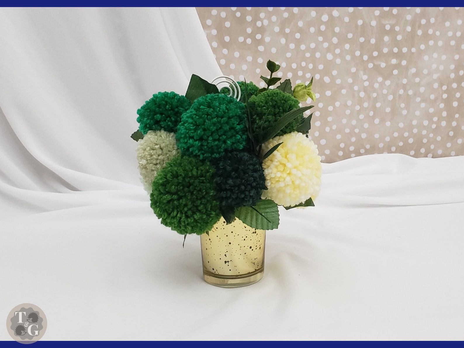 Emerald Green Card Holder Graduation Card Holder Green Flower Pom-pom ...