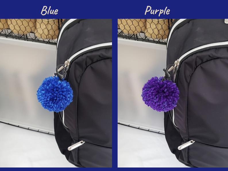 Pom-pom Zipper Pull | Backpack Accessory | Pom-pom Keychain | Party ...