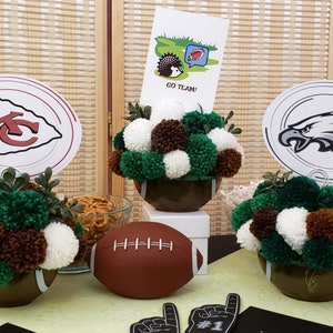 Football Party Sign Holder | First Down Party | Game Day Centerpiece ...