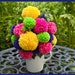Summer Flower Arrangement | Handmade Pom-pom Flowers | Birthday Flower ...