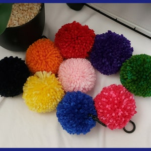 Pom-pom Zipper Pull | Backpack Accessory | Pom-pom Keychain | Party ...
