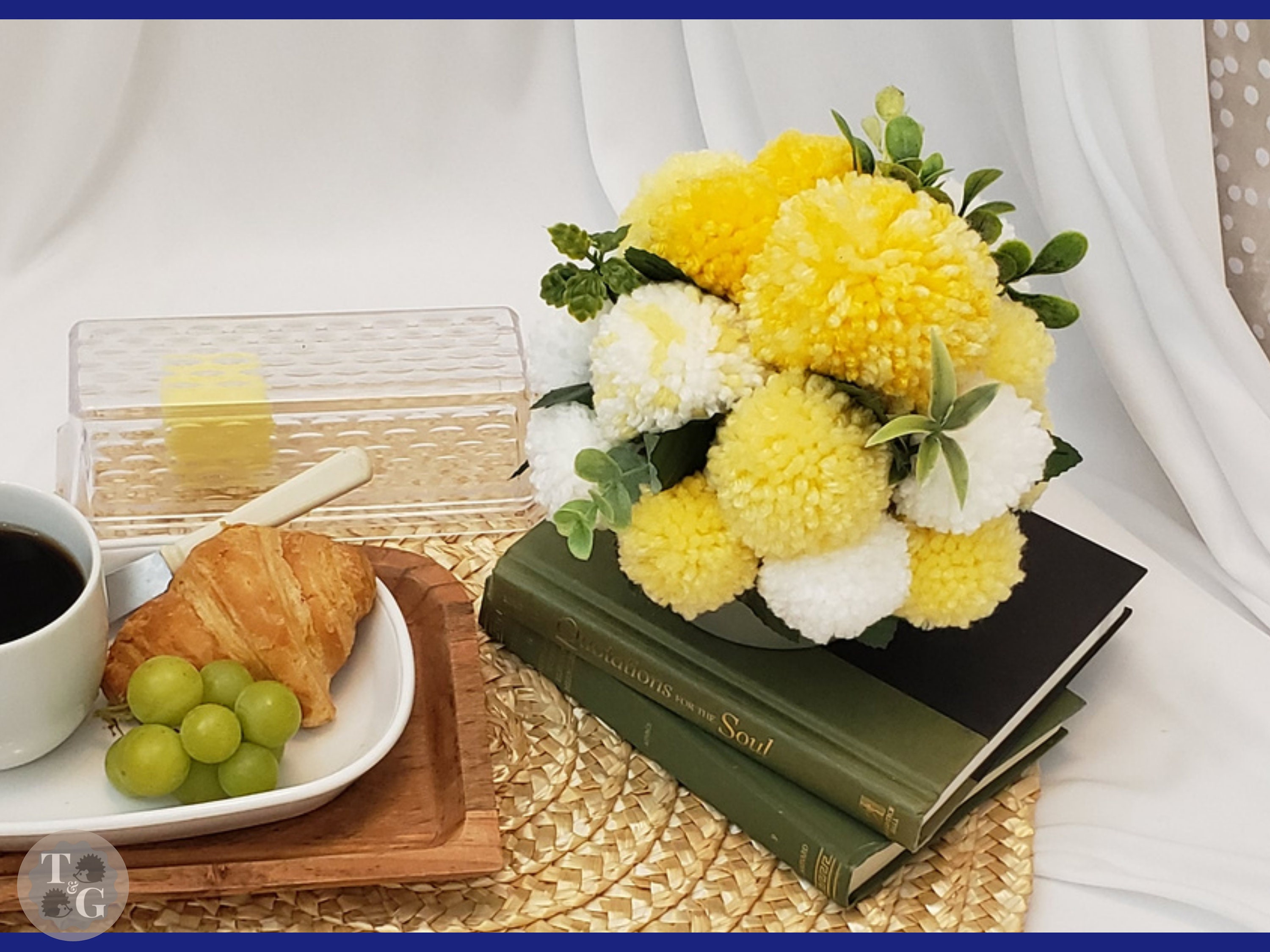 Butter Yellow Flower Arrangement Spring Decor Yellow White Décor ...