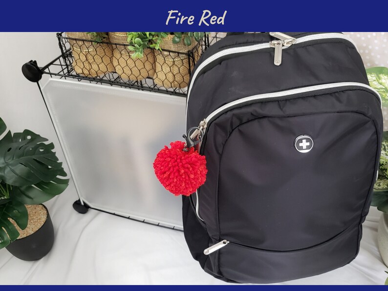 Pom-pom Zipper Pull | Backpack Accessory | Pom-pom Keychain | Party ...