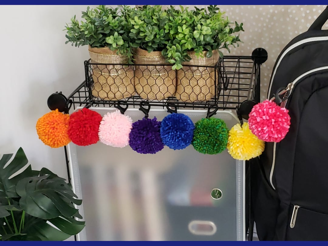 Pom-pom Zipper Pull | Backpack Accessory | Pom-pom Keychain | Party ...